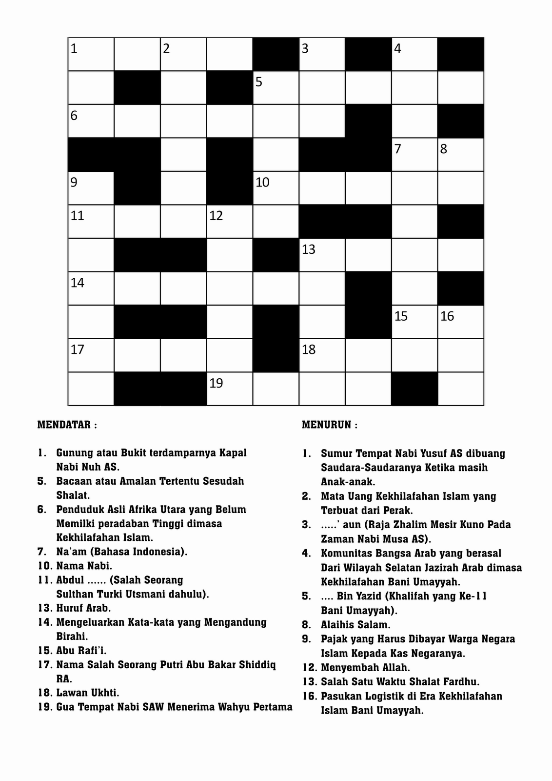 BUKU QUIZ TEKA-TEKI SILANG KHUSUS ISLAM: ISI TTS ISLAM..BUKU QUIZ TEKA ...