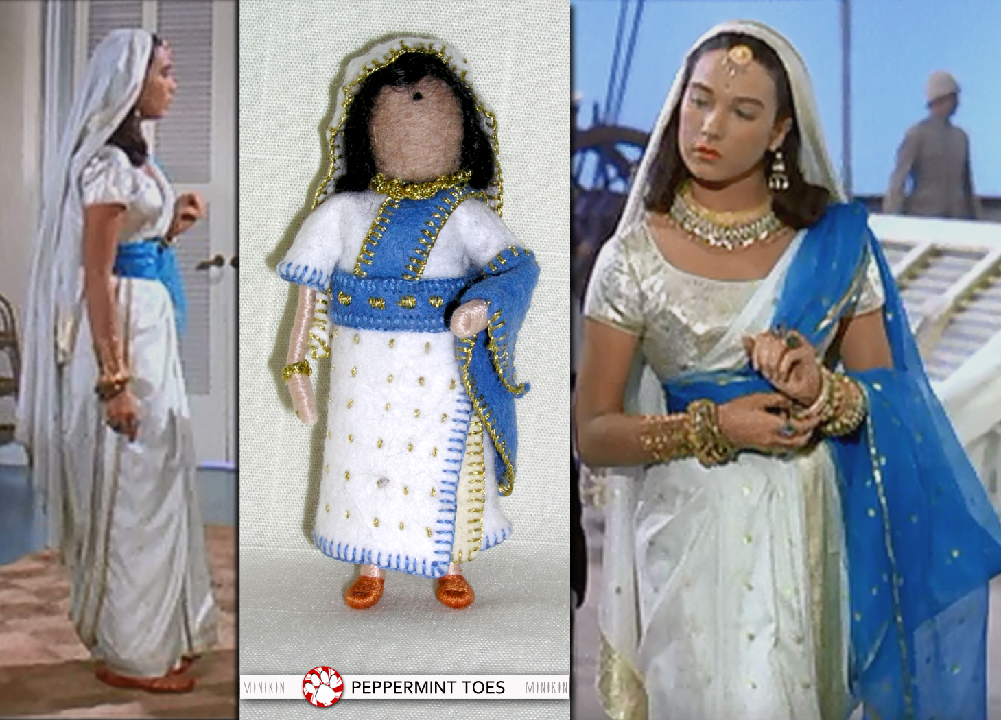 Peppermint Toes: Jules Verne's Princess Aouda as a MINIKIN Doll