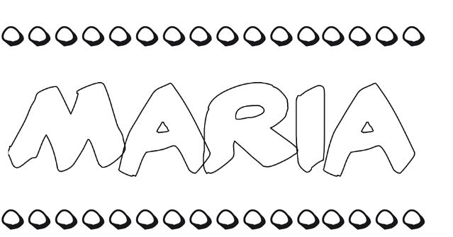 Blog de Geografia: Maria - Nome para Imprimir e Colorir.
