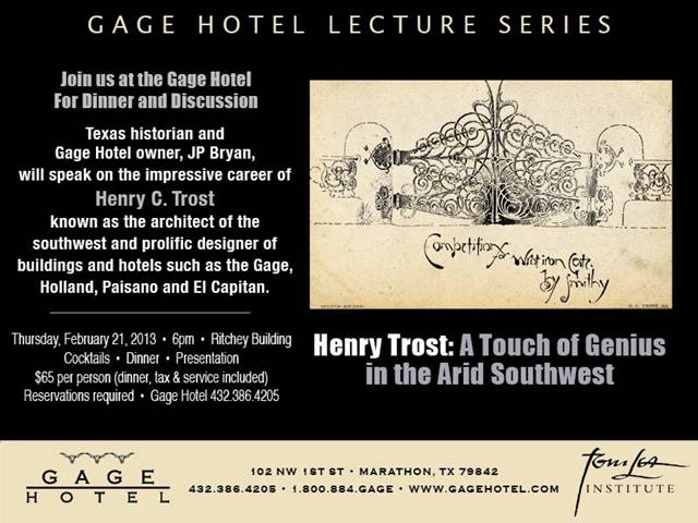 Texas Mountain Trail Daily Photo: Henry Trost: A Touch of Genius in the ...