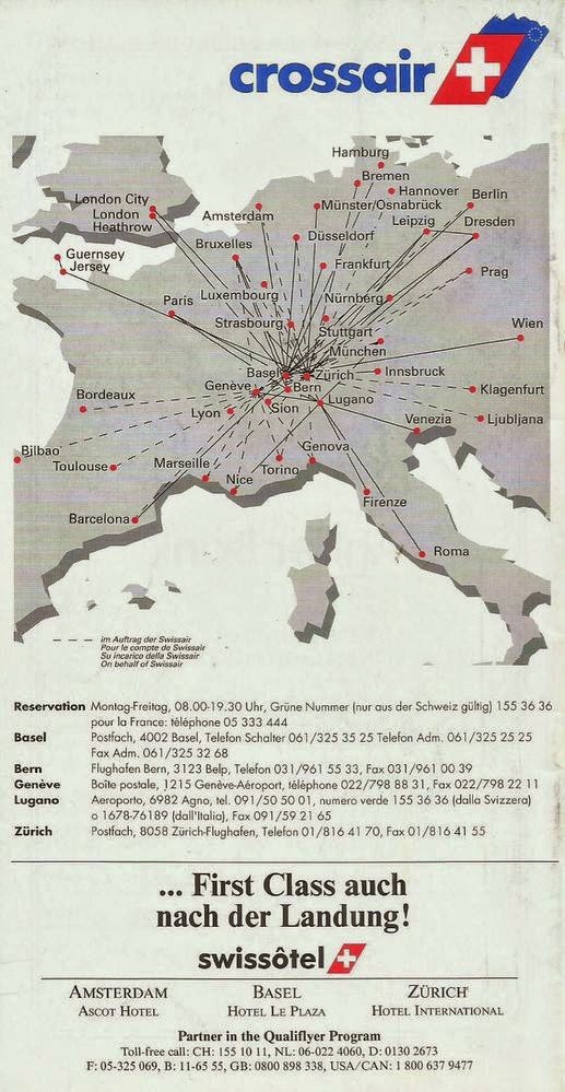 Airline memorabilia: Crossair (1993)