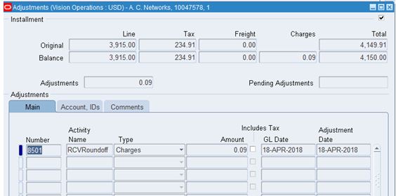 ORACLE MASTERMINDS: Create AR Transaction/Invoice adjustment(API)
