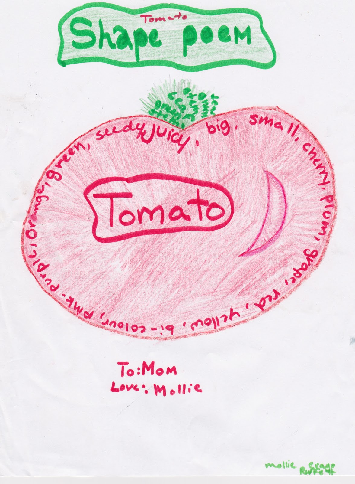 Tree and Twig Farm Blog: Mollie's tomato poem