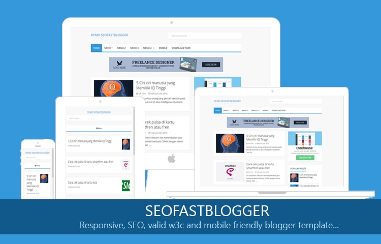 5 Blogger Templates Simple SEO Friendly, Fast Loading, And Responsive ...