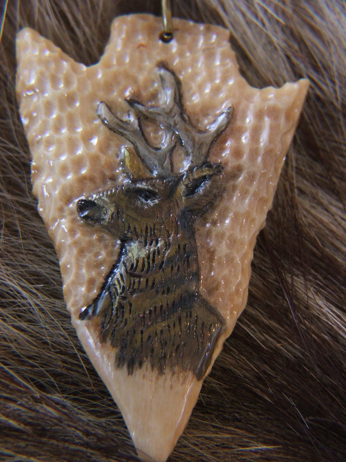 MacNaughtan Creations: Antler Deer Pendant