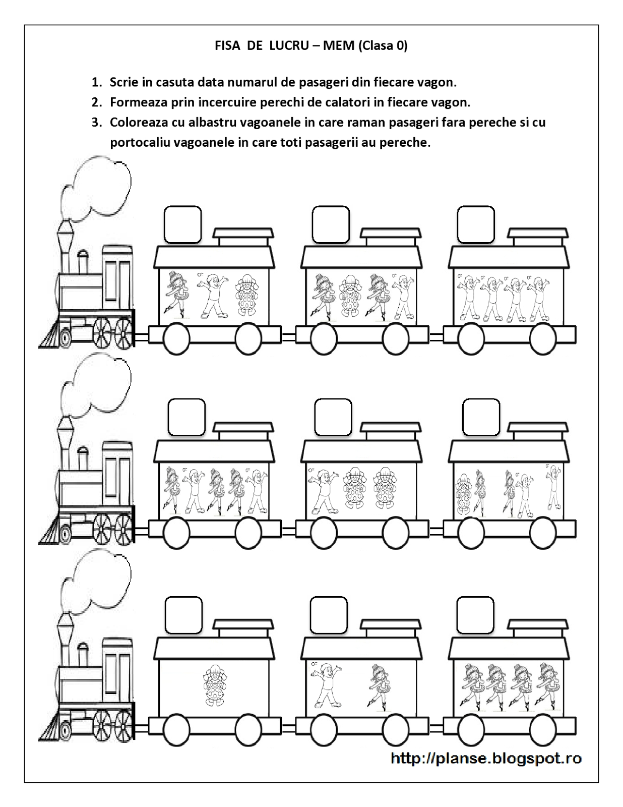 Planse de colorat si fise pentru copii