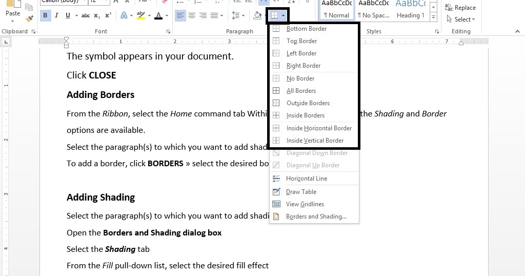 Paragraph Border in MS Word - computer free courses