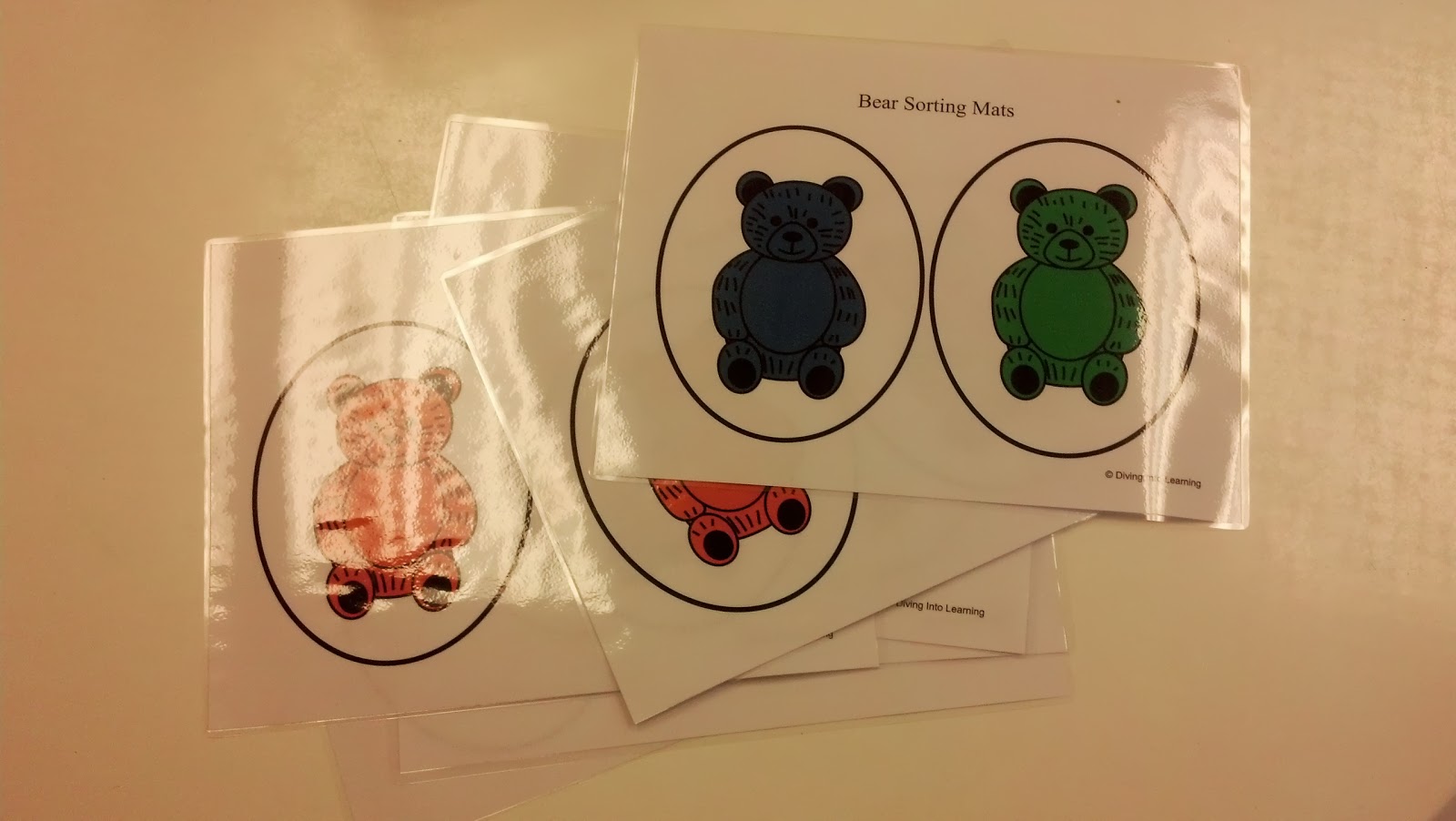 Diving Into Learning: Counting Bear Sorting Mats Freebie