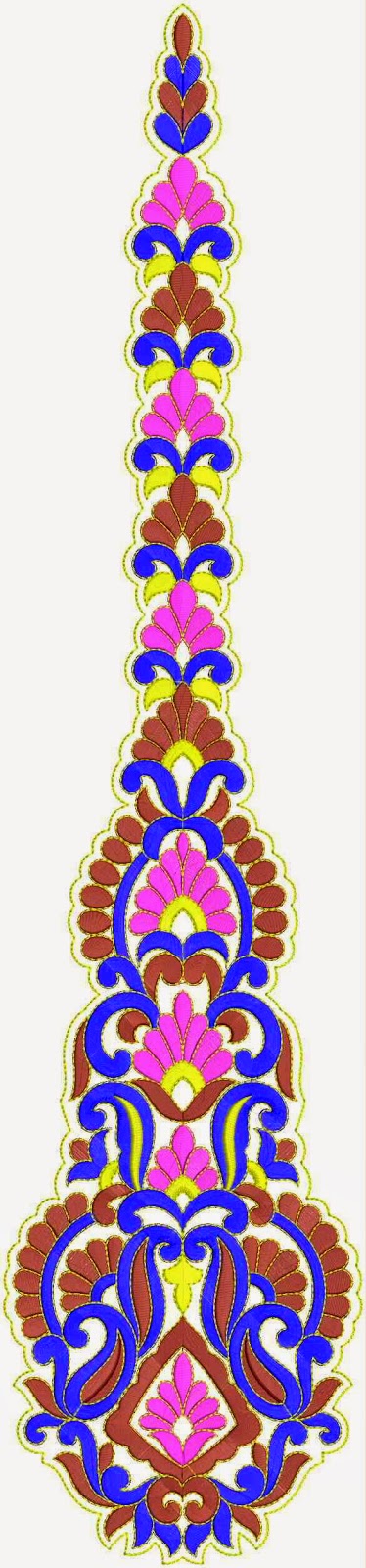 EmbDesignTube: Latest Pakistani Fashion Kali Embroidery Designs