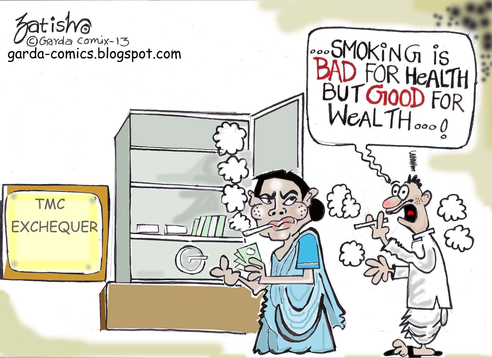 Garda Comics: Smoking is bad for health...but..