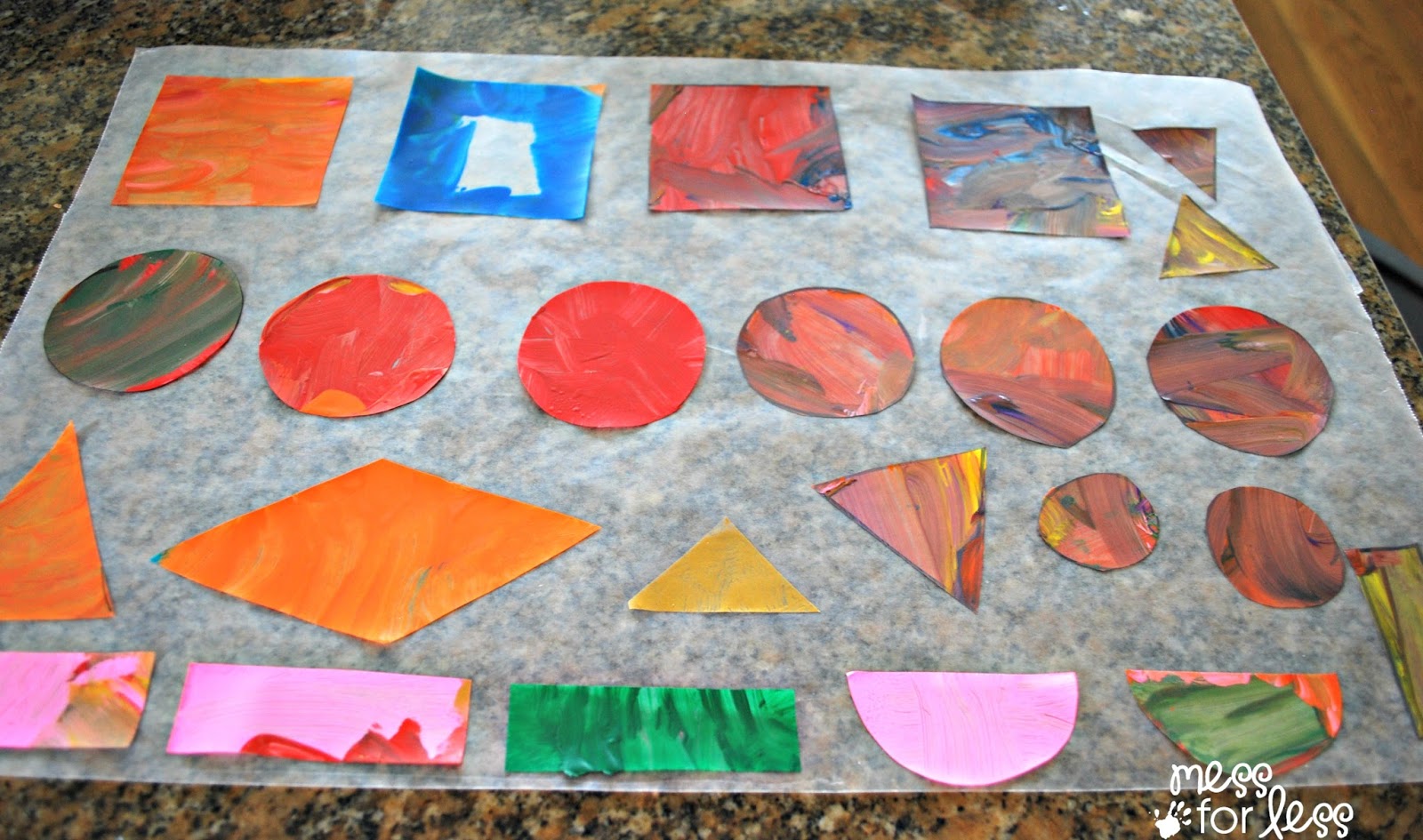 DIY Shape Stickers | Mess For Less