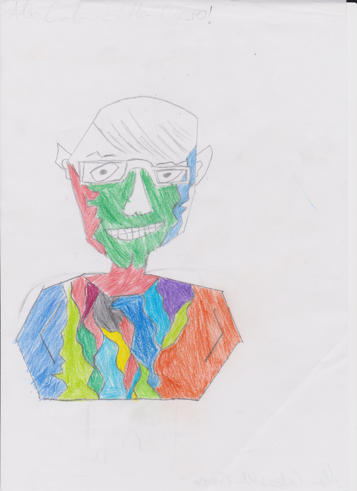 Proyecto de Artes Visuales y Plásticas: "El Retrato" : Autorretrato Cubista