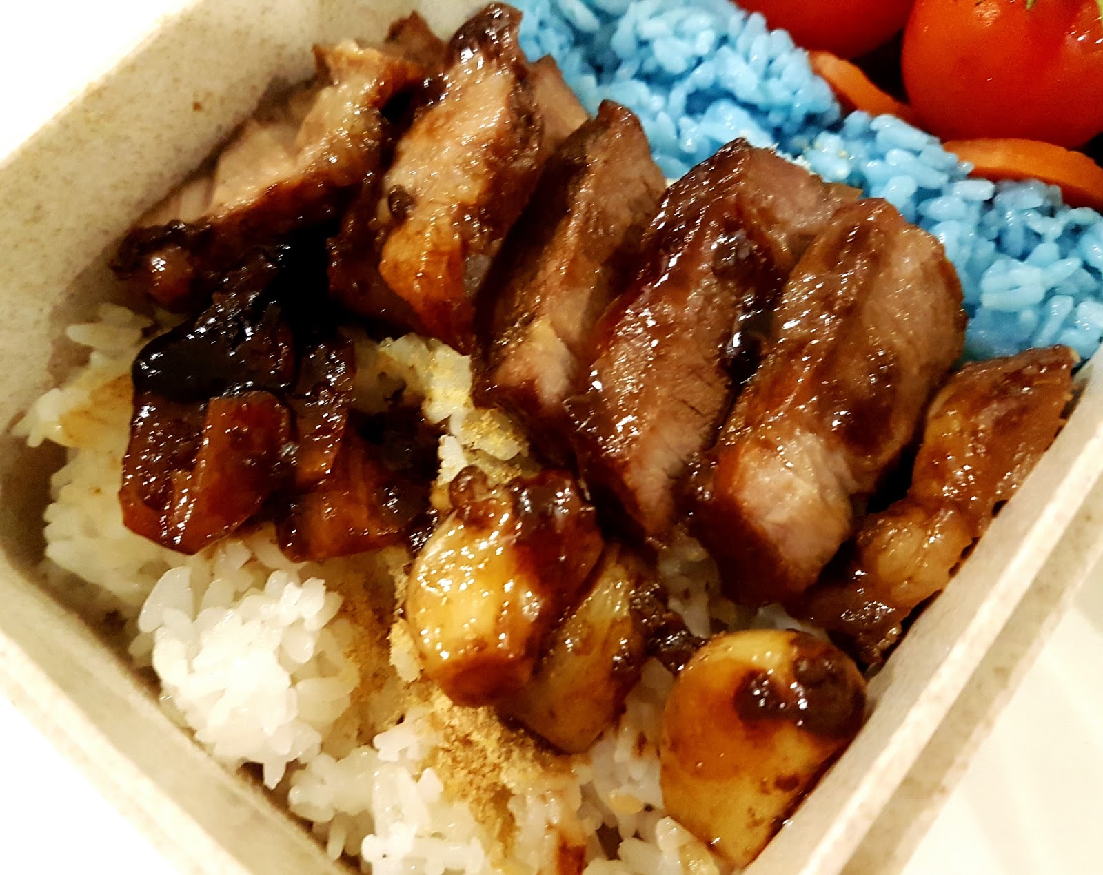 Bento #159 - True Blue Doraemon Char Siew Rice | Bento for Love