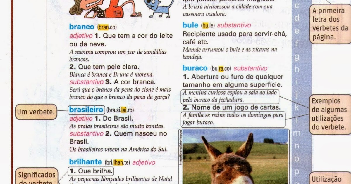 Os Dicionários Tipos A Organização De Verbetes - RETOEDU