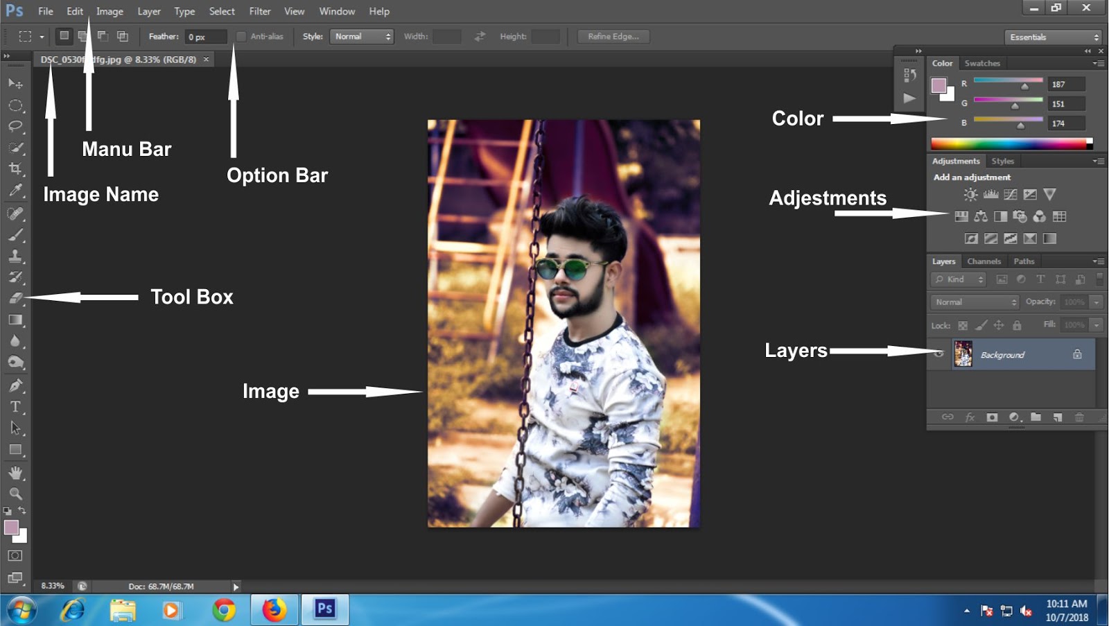 Photoshop In Hindi: Photoshop Screen Interface Layout Hindi-Photoshop ...