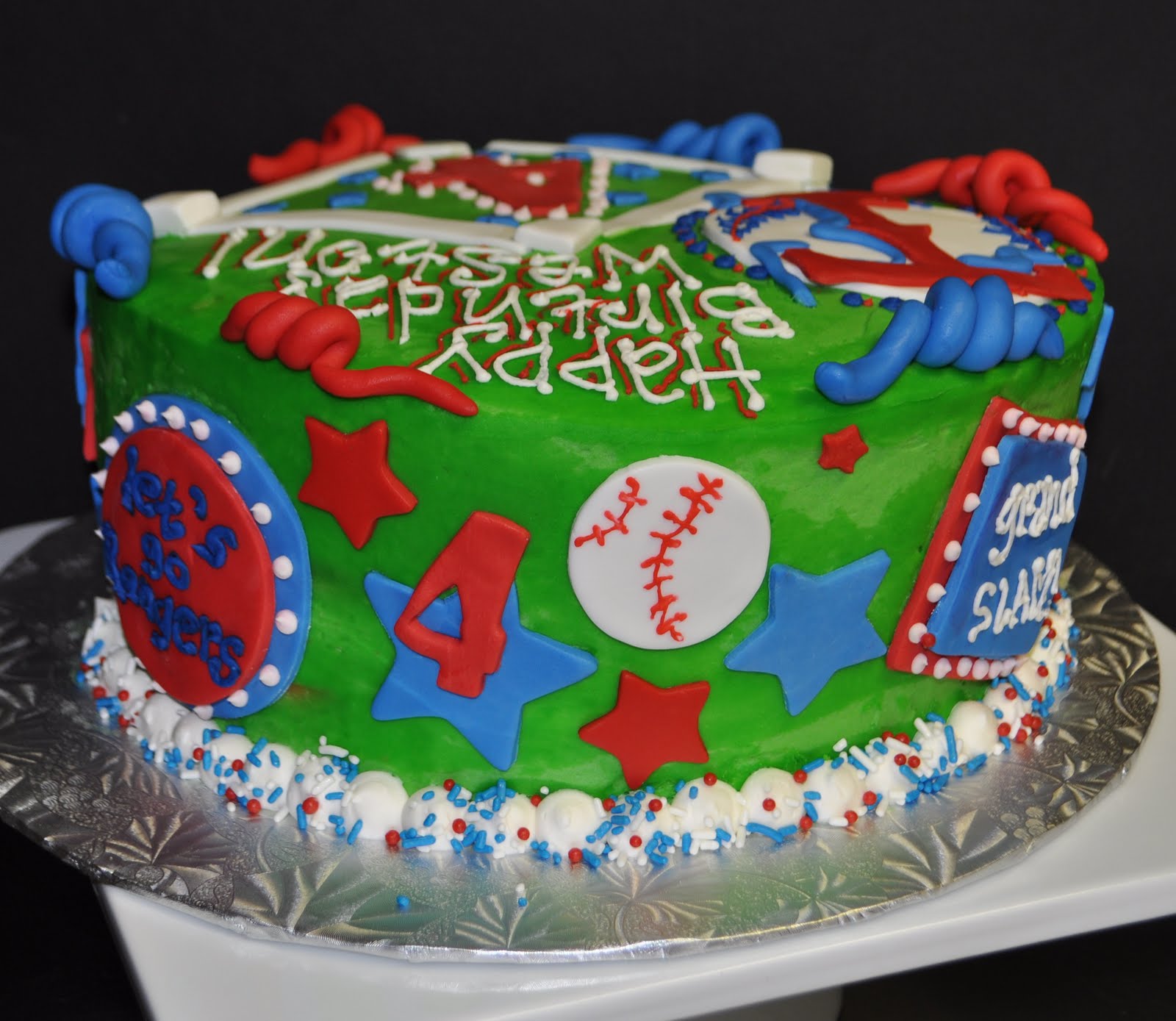 Leah's Sweet Treats: Texas Rangers Birthday Cake