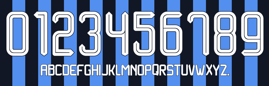 Font Number Football: Font Inter Milan 2015-2016 by TranHuuDuc