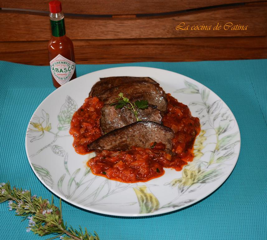 Hígado de cordero en salsa - La cocina de Catina