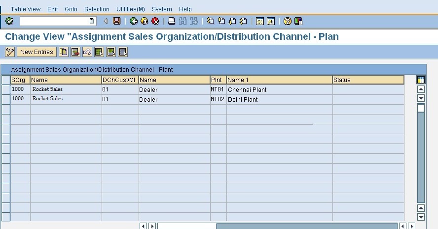 Assign Sales Organisation to Distribution Channel Plant in SAP