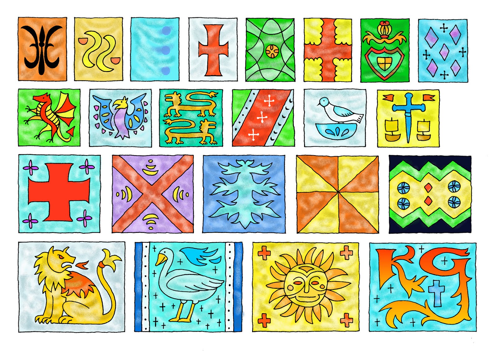 15mm paint shack: Free flags for early crusade period