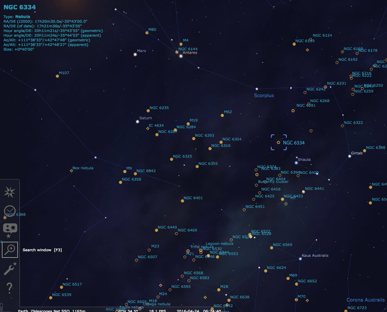 Featured Deep-Sky Object - NGC 6334 The Cat's Paw Nebula