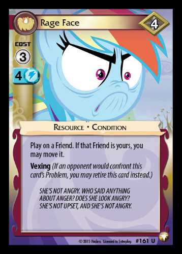 MLP Rage Face CCG Cards | MLP Merch