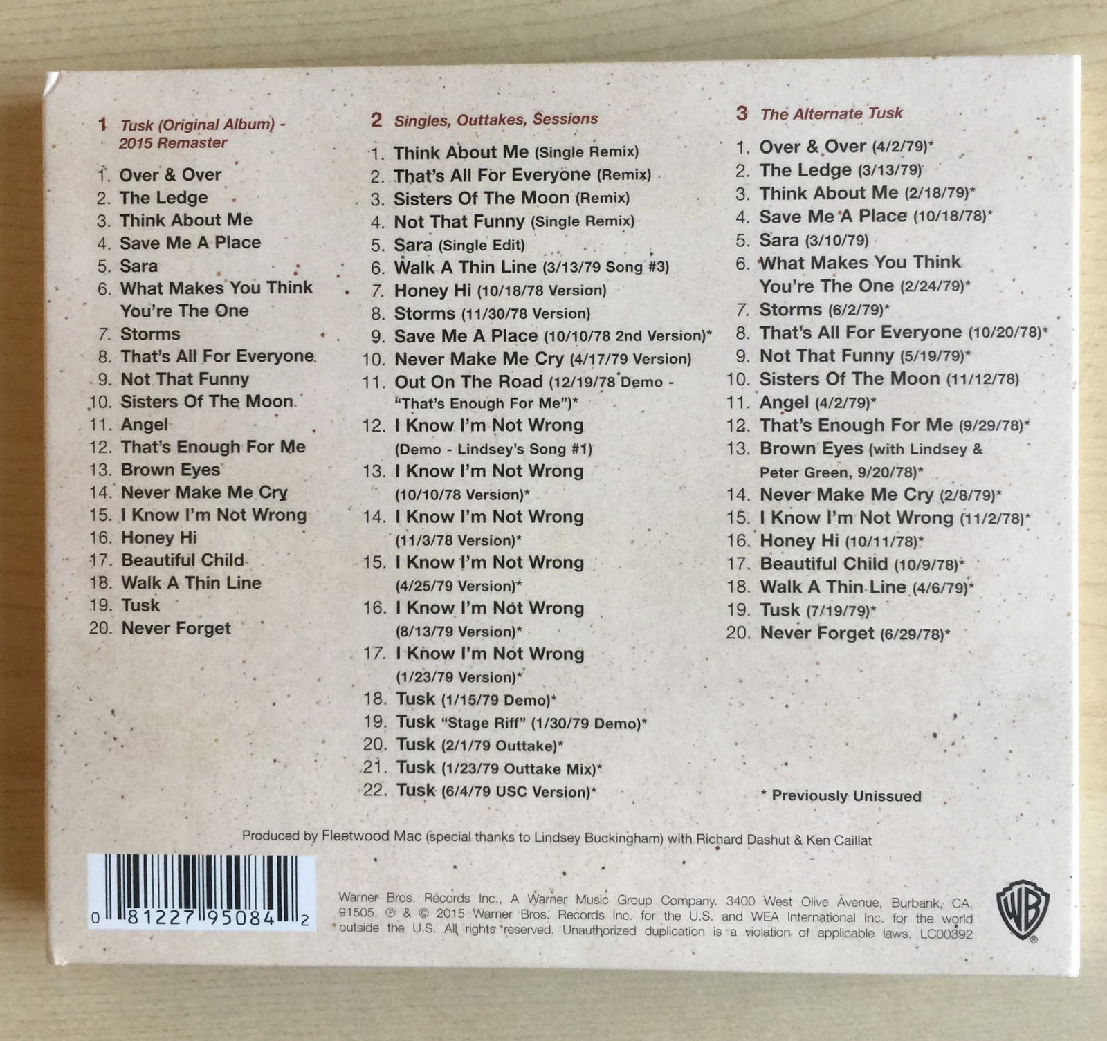 Sounds Good, Looks Good...: "Tusk" by FLEETWOOD MAC (2015 Warner ...