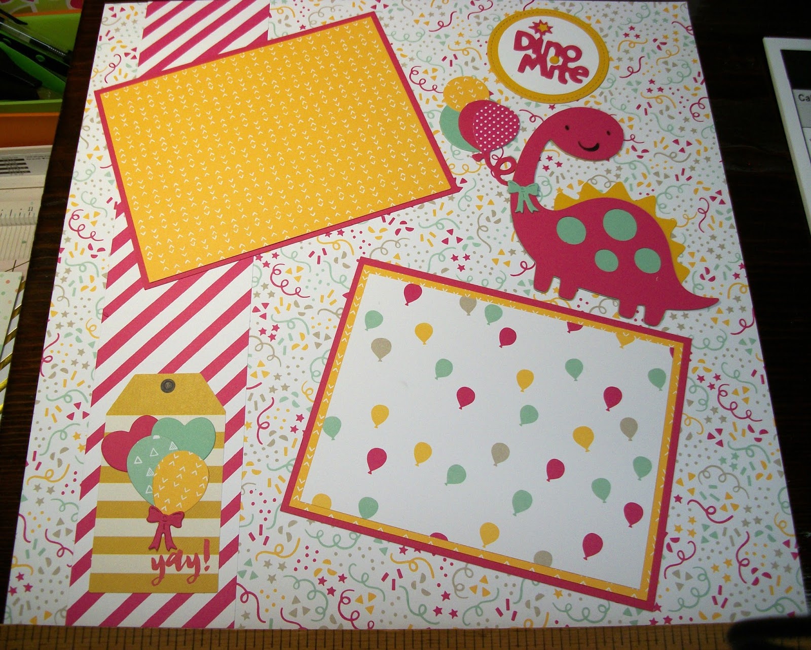 Stampin' Cafe by Lana: Dinosaur Scrapbook Page