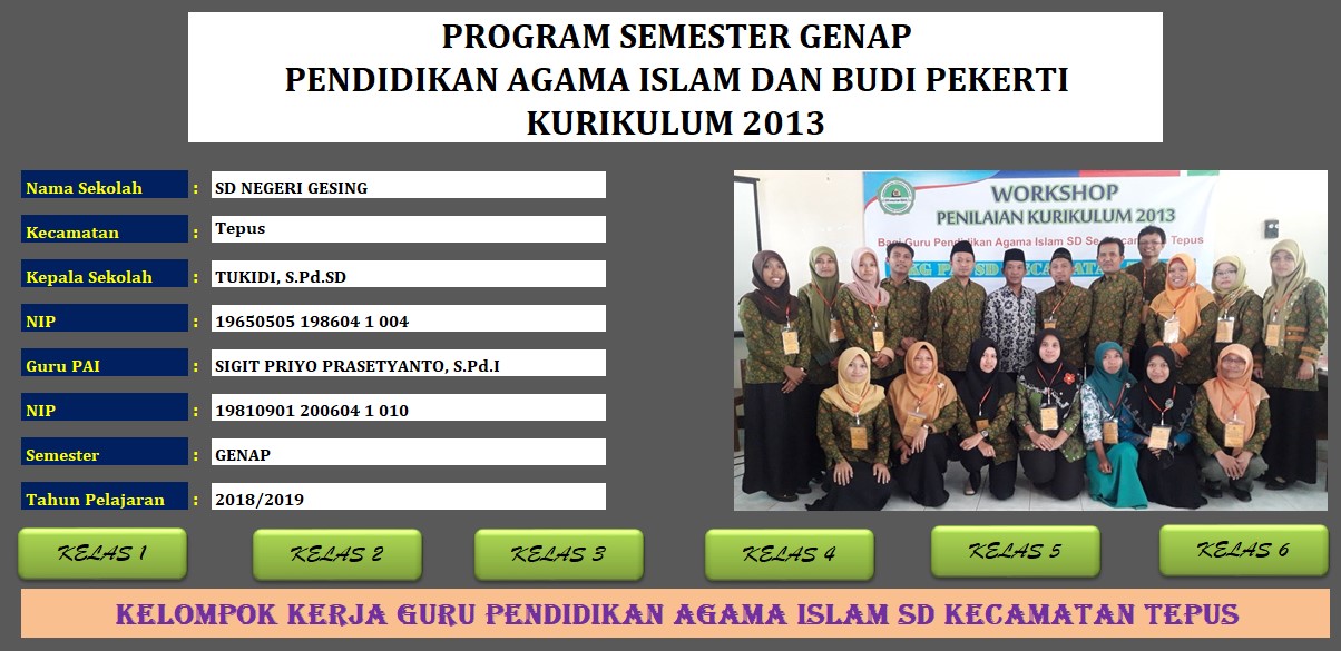 PORTAL GPAI: Program Semester Genap PAI BP SD