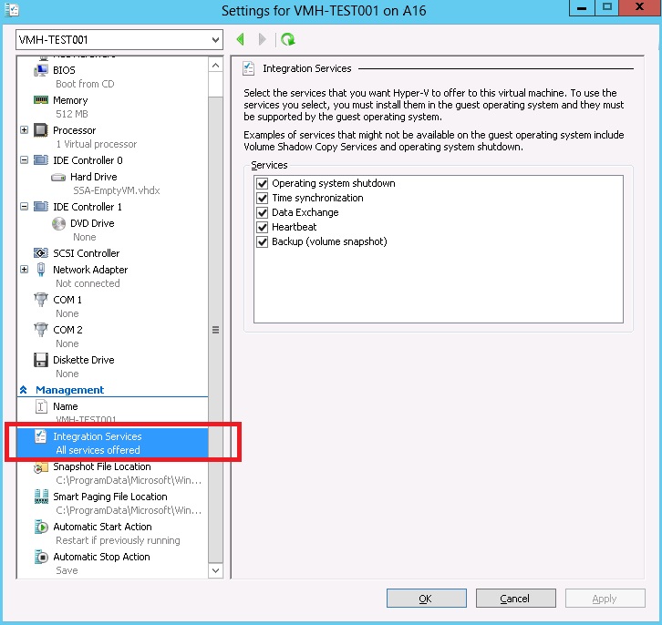 Integration Services options for Hyper-V VMs | Information technology ...