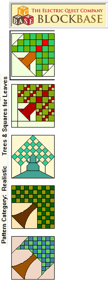 Cloud of Quilt Patterns: Checkerboard Trees