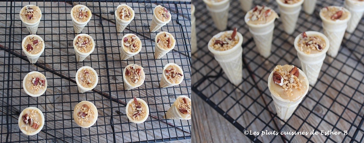 Les plats cuisinés de Esther B: Mini-cornets à l'érable