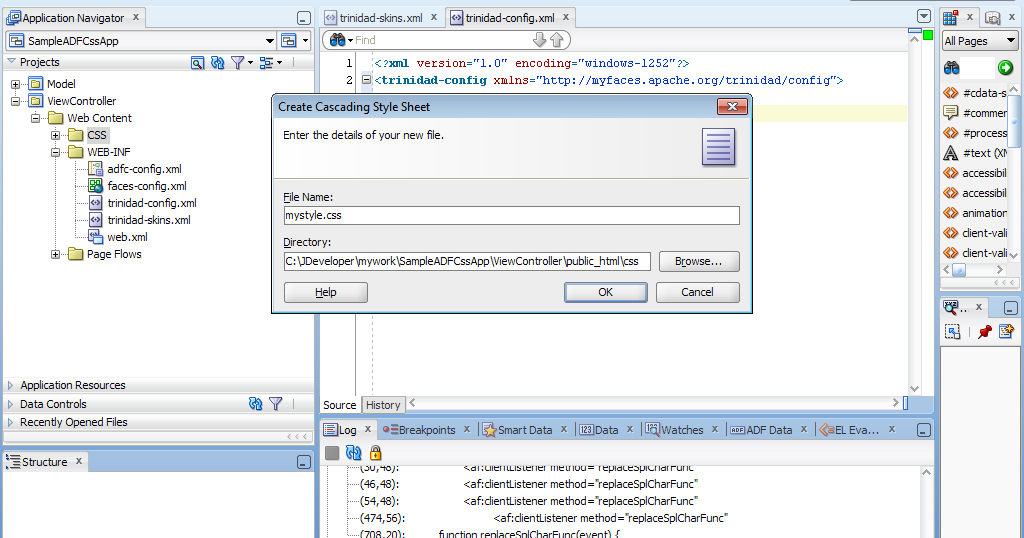 Adf Blogs Applying Your Own Custom Css In Adf Application