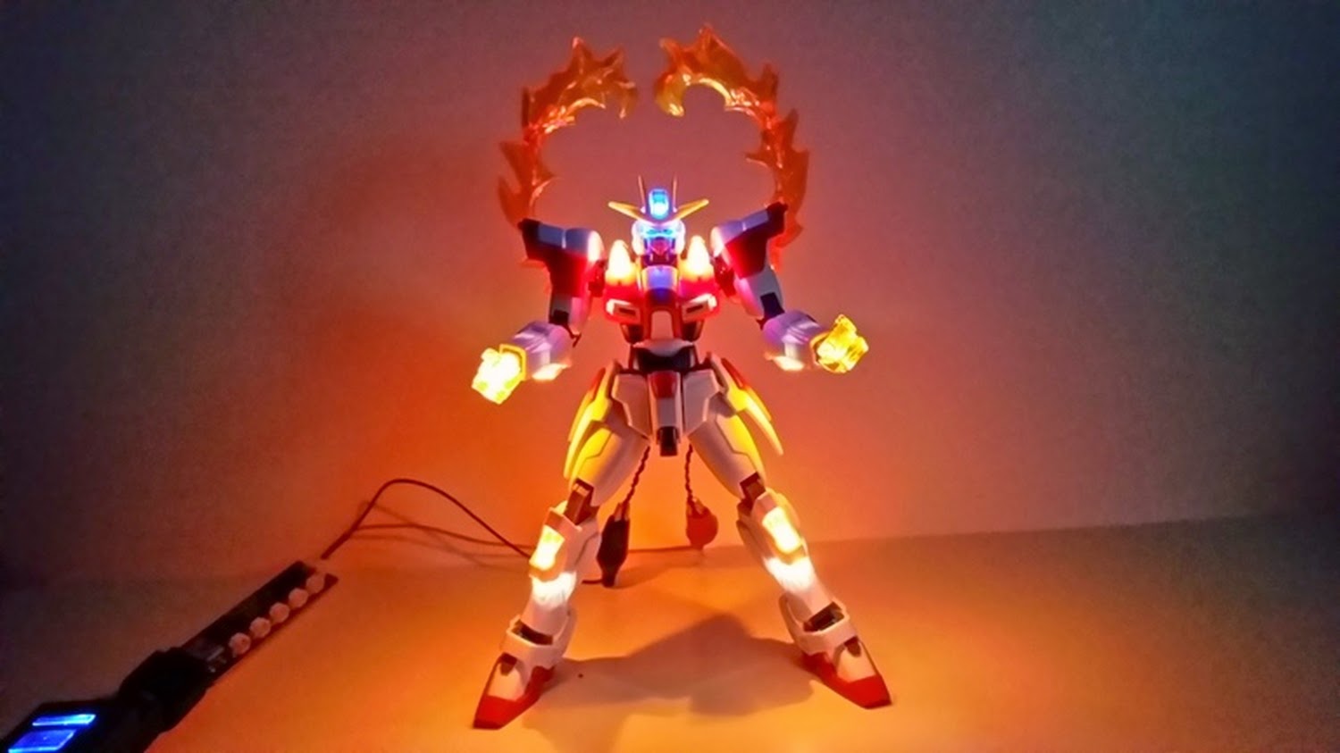Custom Build: HGBF 1/144 Build Burning Gundam with LED installed