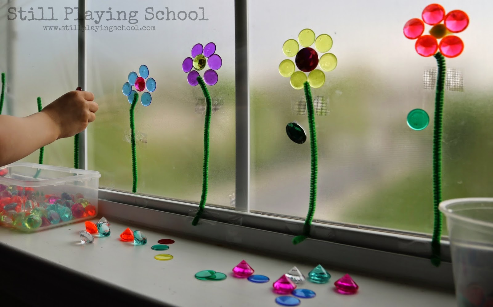 Sticky Window Flower Garden | Still Playing School