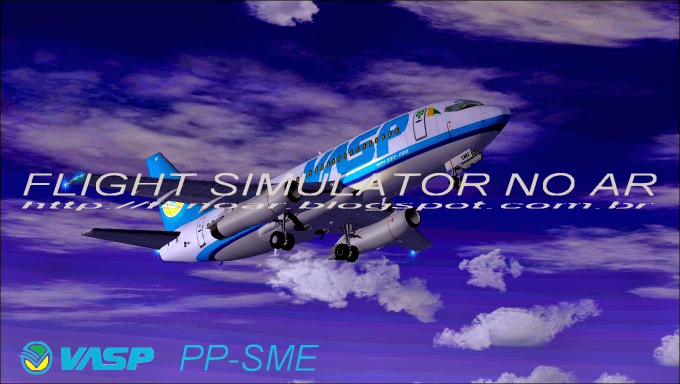Boeing 737-200 Vasp (Aerosim) FS2004 - Flight Simulator no Ar