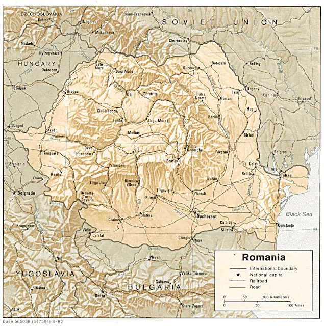 Rumania - Peta Geografis Rumania - Geografia Total™