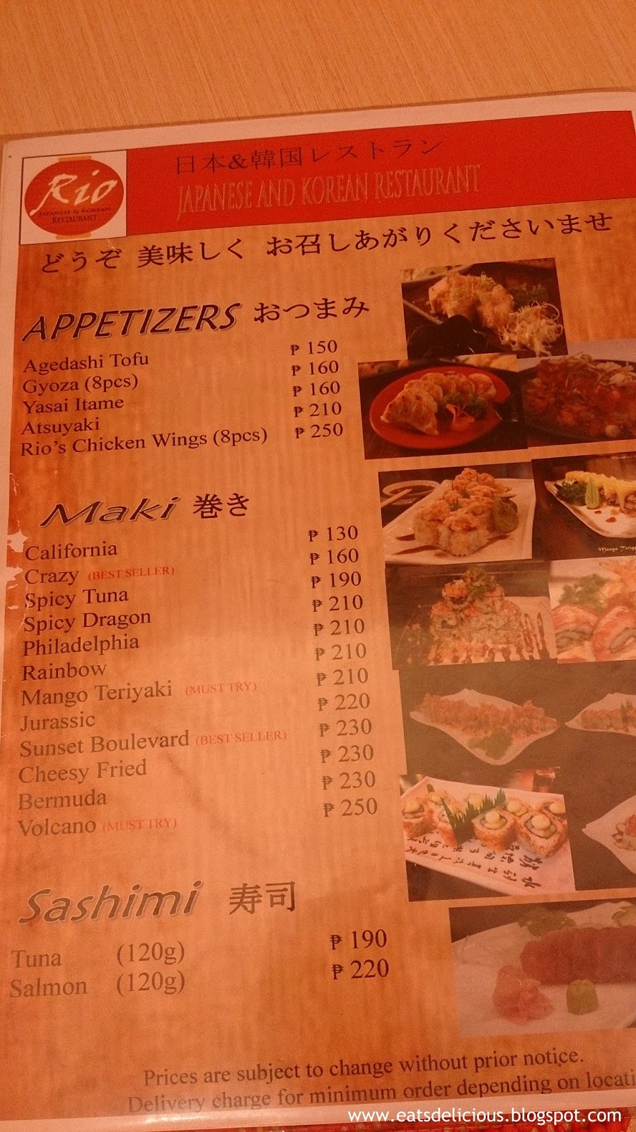 Rio Japanese and Korean Restaurant: from BF Pque to BF Resort | Eats ...