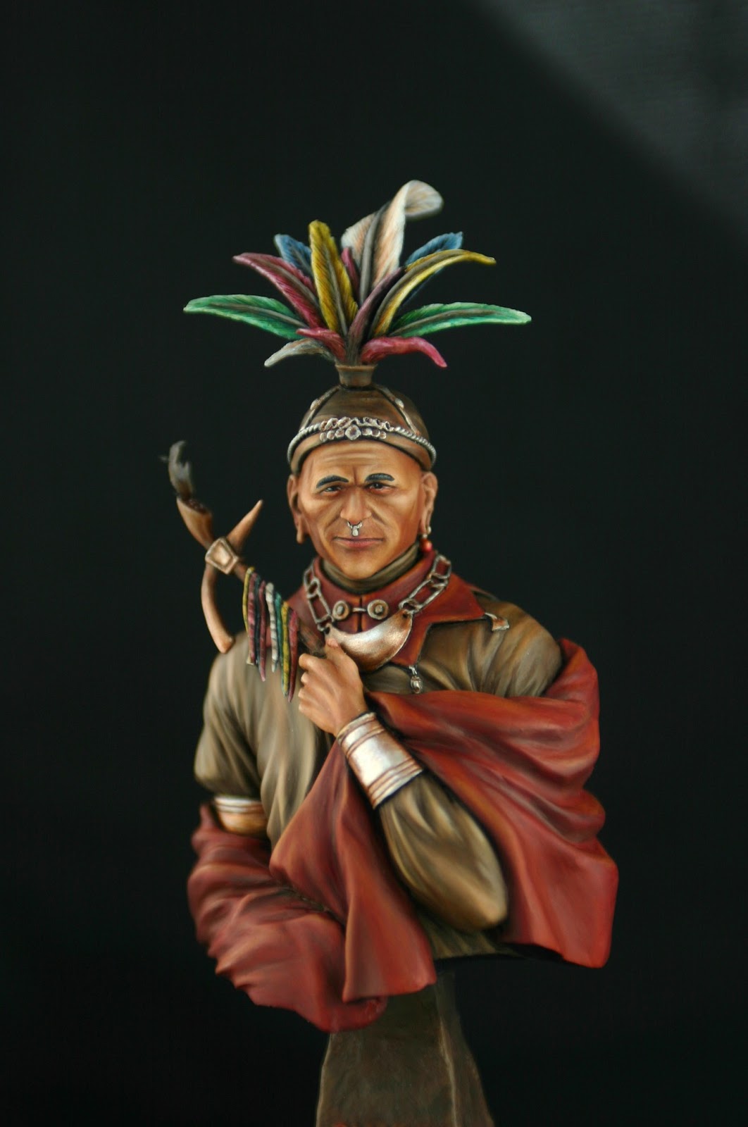 PAINTED FIGURES BY MIKE CRAMER: Seneca War Chief Kaintwakon "Cornplanter"
