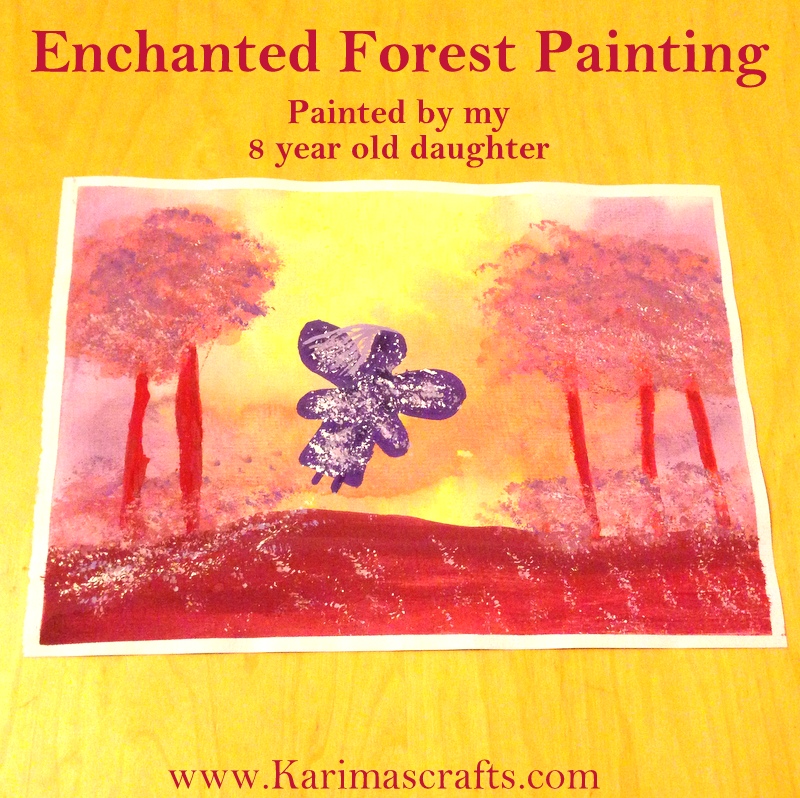 Karima's Crafts: Enchanted Forest Painting