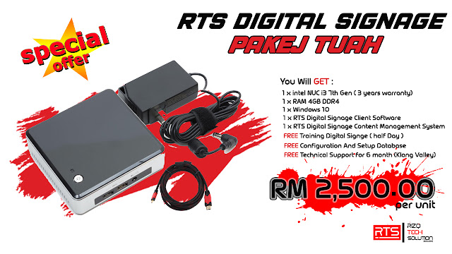 Pakej RTS Digital Signage - Rizq Tech Solution