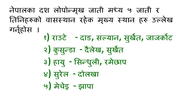 Lok Sewa Aayog - Nayab Subba - Second Paper Exam Question 2071 - PSC