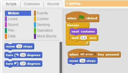 BLOG SCRATCH TIARA THNS: [scratch 3]-membuat sprite bergerak