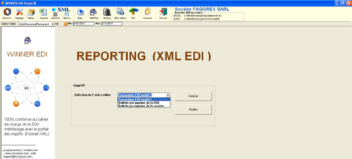Simpl IS Simpl IR Simpl TVA XML EDI: EDI Simpl-TVA Logiciel Maroc