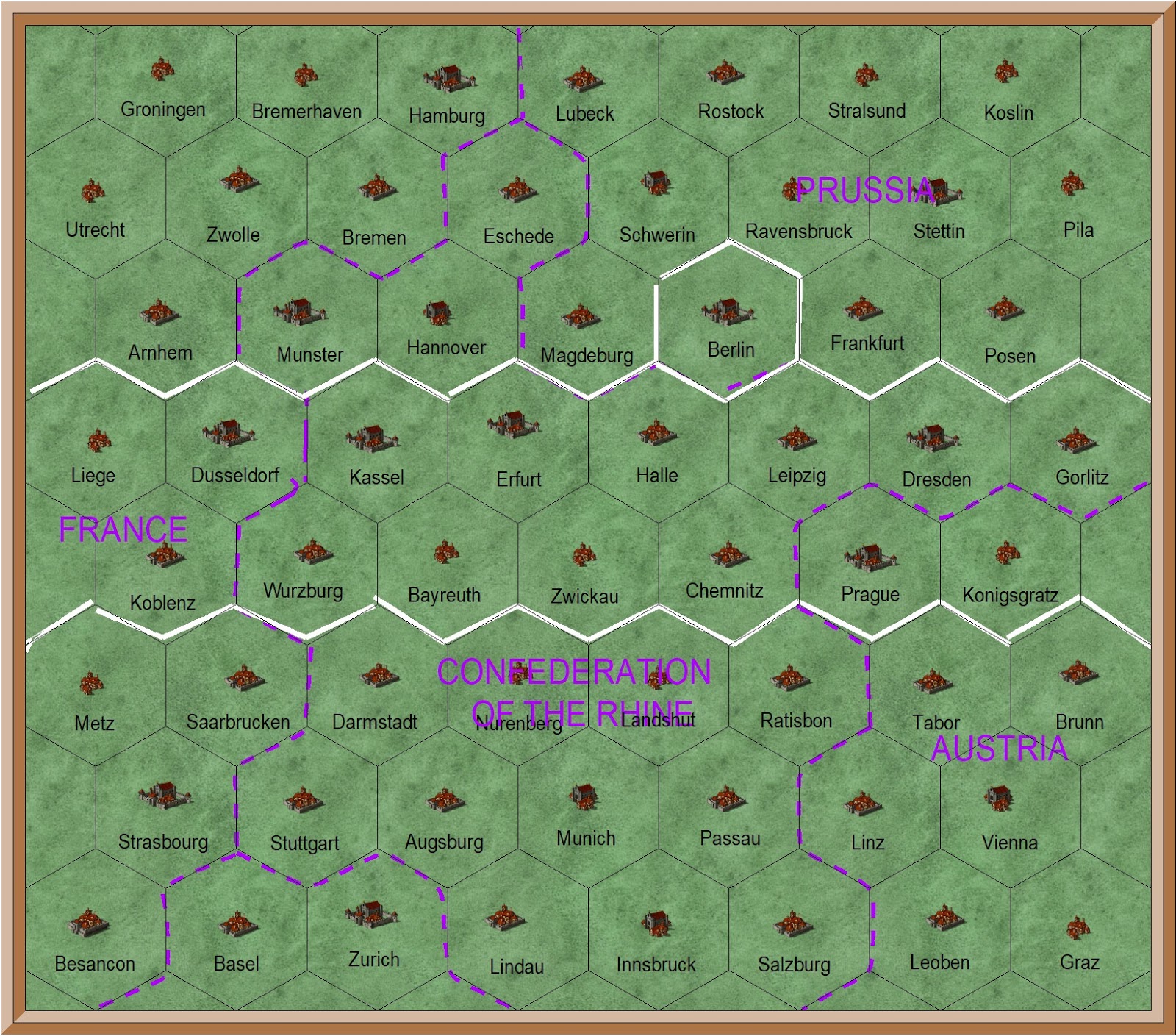 napoleonic wargaming: Campaign Maps – German Regions