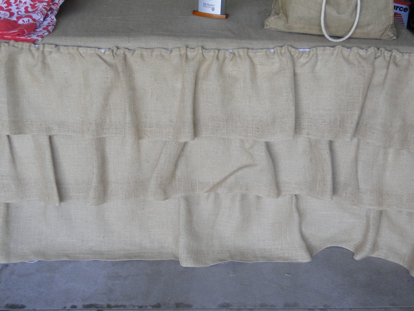 Lake Superior Weddings: DIY Ruffled Burlap Head tablecloth, Camellia's ...