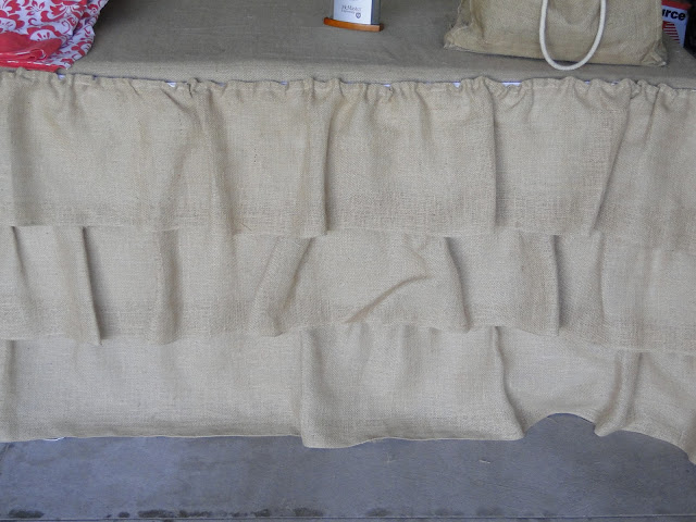 Lake Superior Weddings: DIY Ruffled Burlap Head tablecloth, Camellia's ...