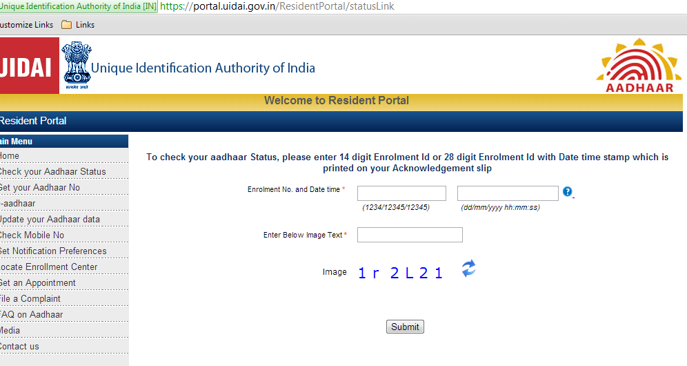 Do more online !!: Know your aadhar card status online