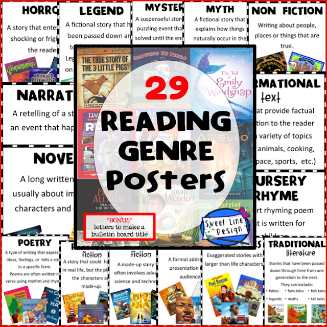 Sweet Line Design: 29 READING GENRE POSTERS