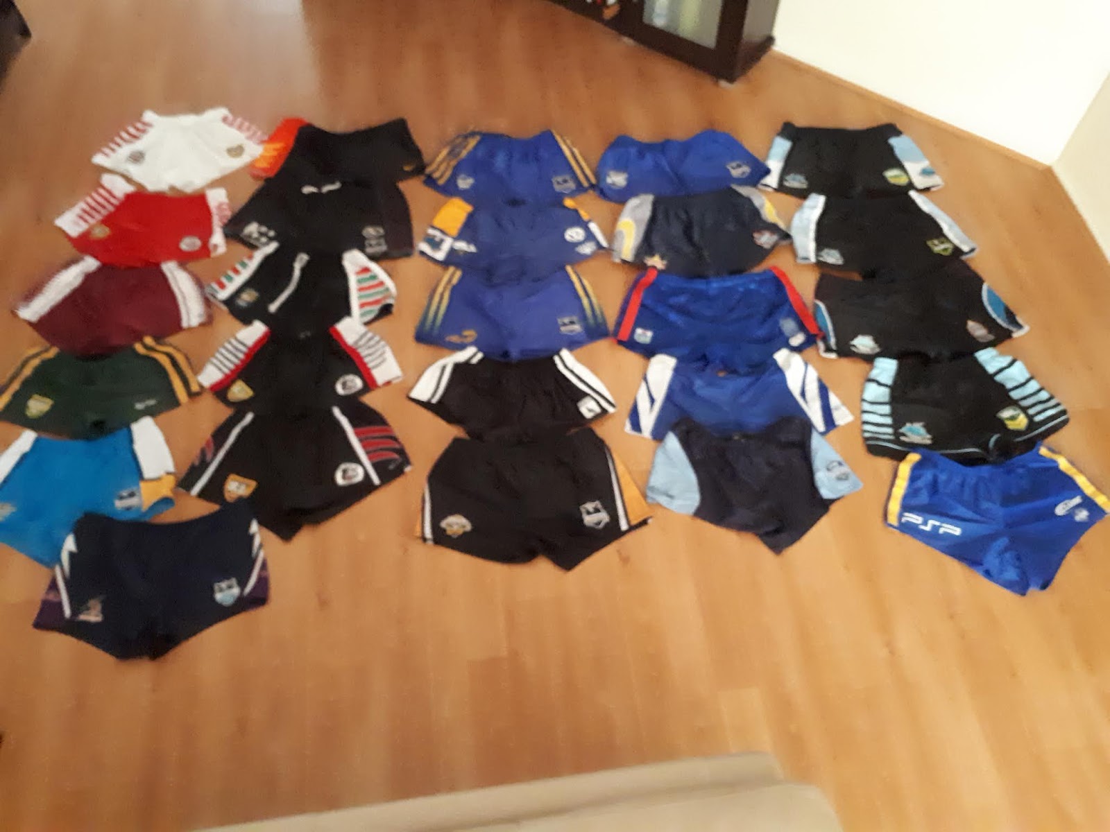 Footy shorts fun: My footy short collection